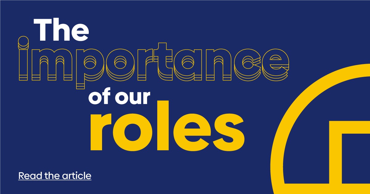 The importance of our roles, leading by example and setting an example ...