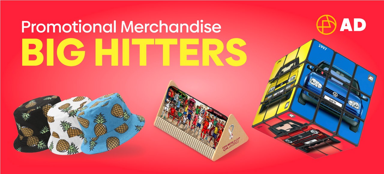 Promotional merchandise big hitters - A.D.